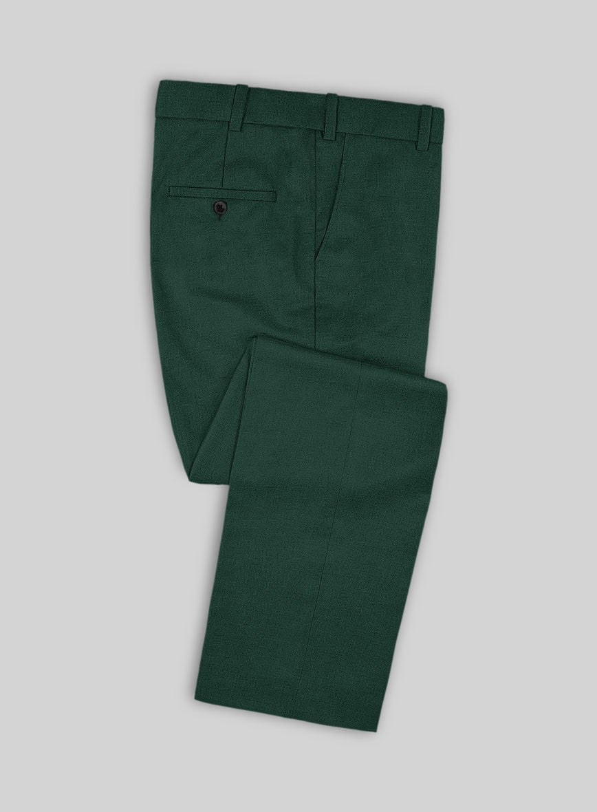 Marco Stretch Emerald Green Wool Pants – StudioSuits