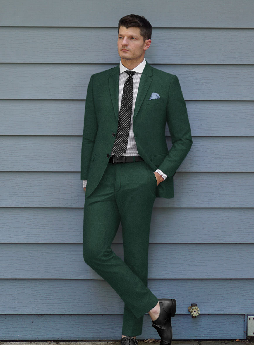 Marco Stretch Emerald Green Wool Suit – StudioSuits