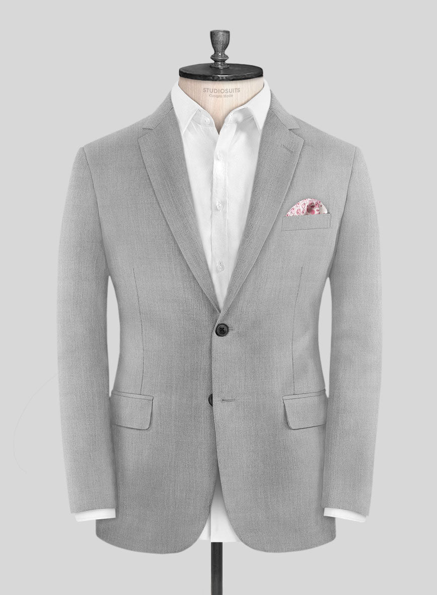 Marco Stretch Light Gray Wool Jacket – StudioSuits