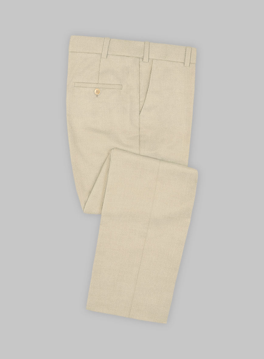 Marco Stretch Light Beige Wool Pants – StudioSuits