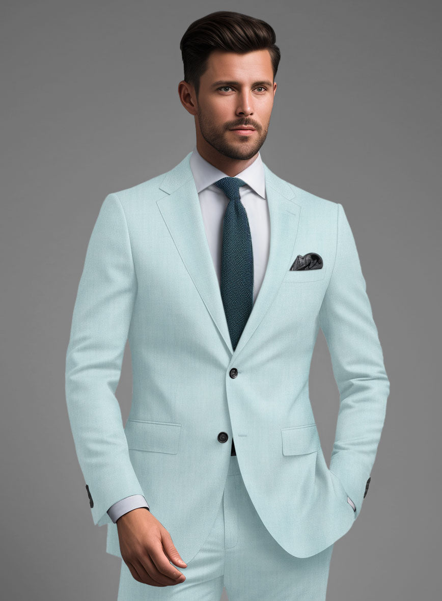 Marco Stretch Light Blue Wool Jacket – StudioSuits