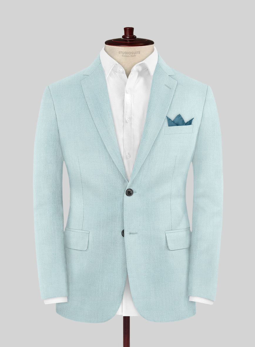 Marco Stretch Light Blue Wool Jacket – StudioSuits