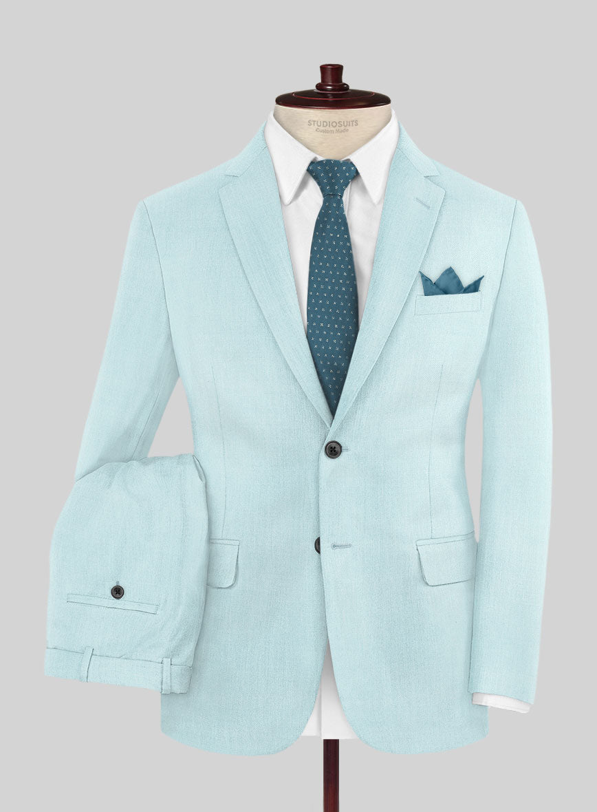 Marco Stretch Light Blue Wool Suit – StudioSuits