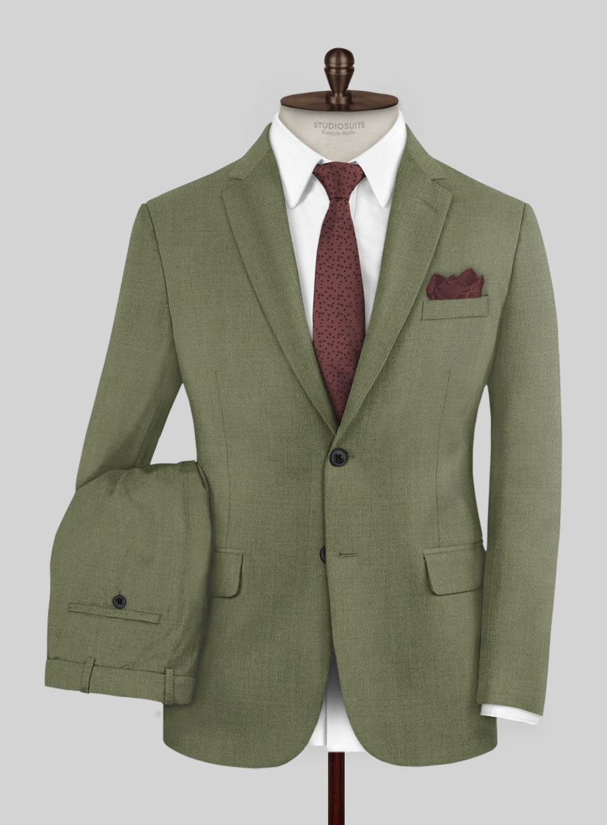 Marco Stretch Moss Green Wool Suit – StudioSuits