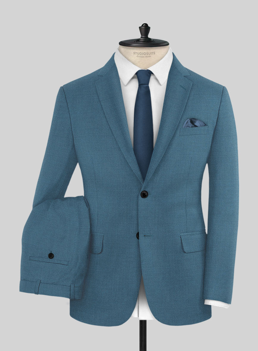 Marco Stretch Rich Blue Wool Suit – StudioSuits