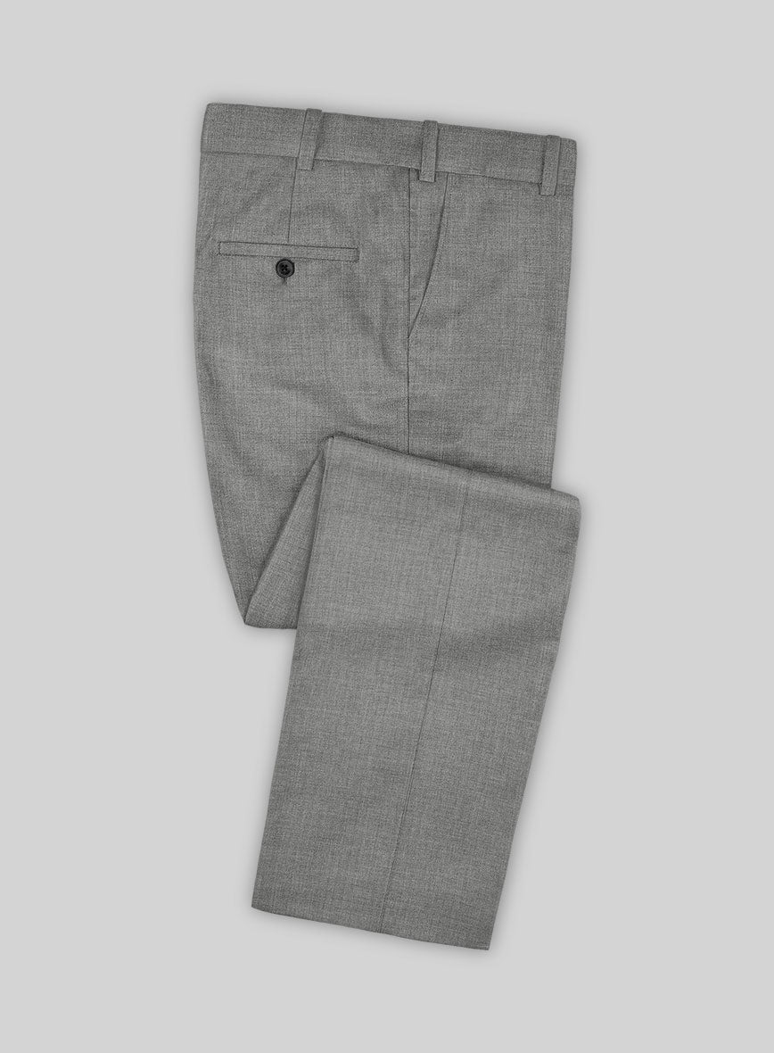 Marco Stretch Worsted Mid Gray Wool Pants – StudioSuits
