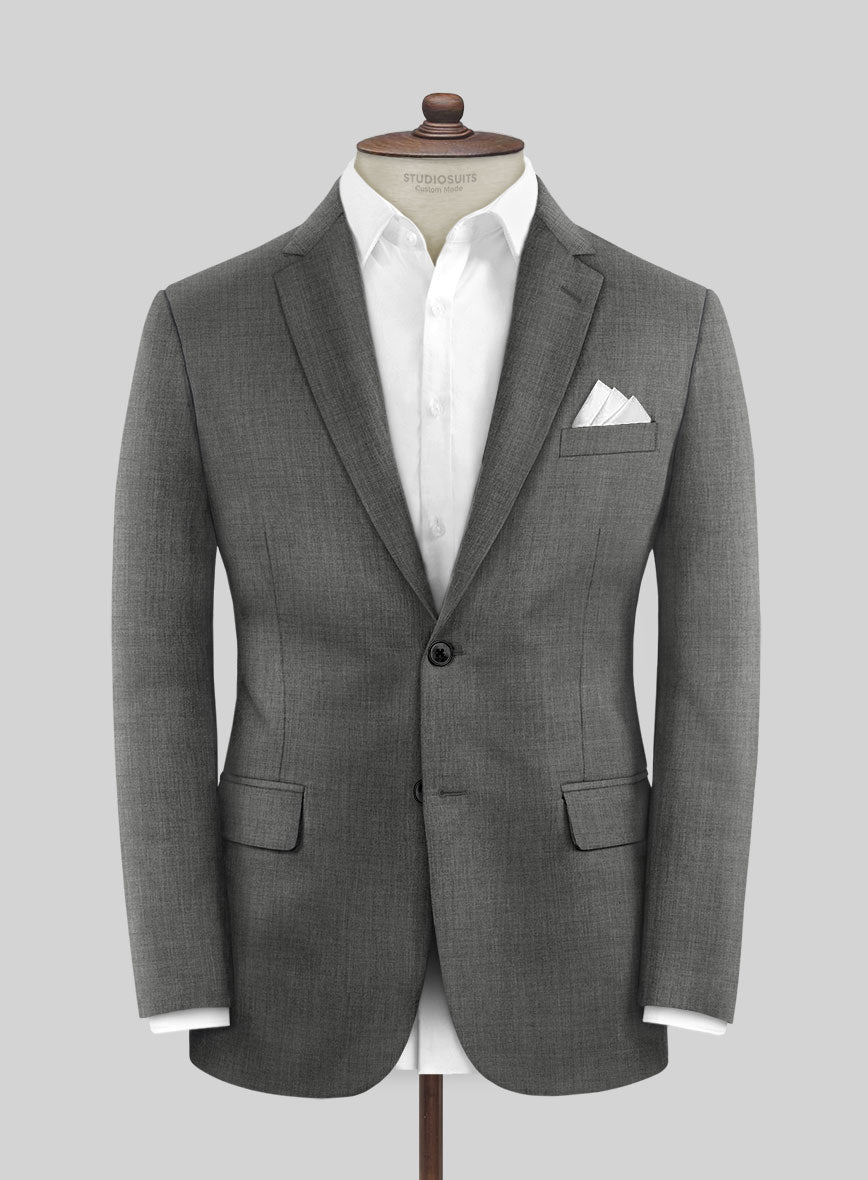 Marco Stretch Worsted Gray Wool Jacket – StudioSuits