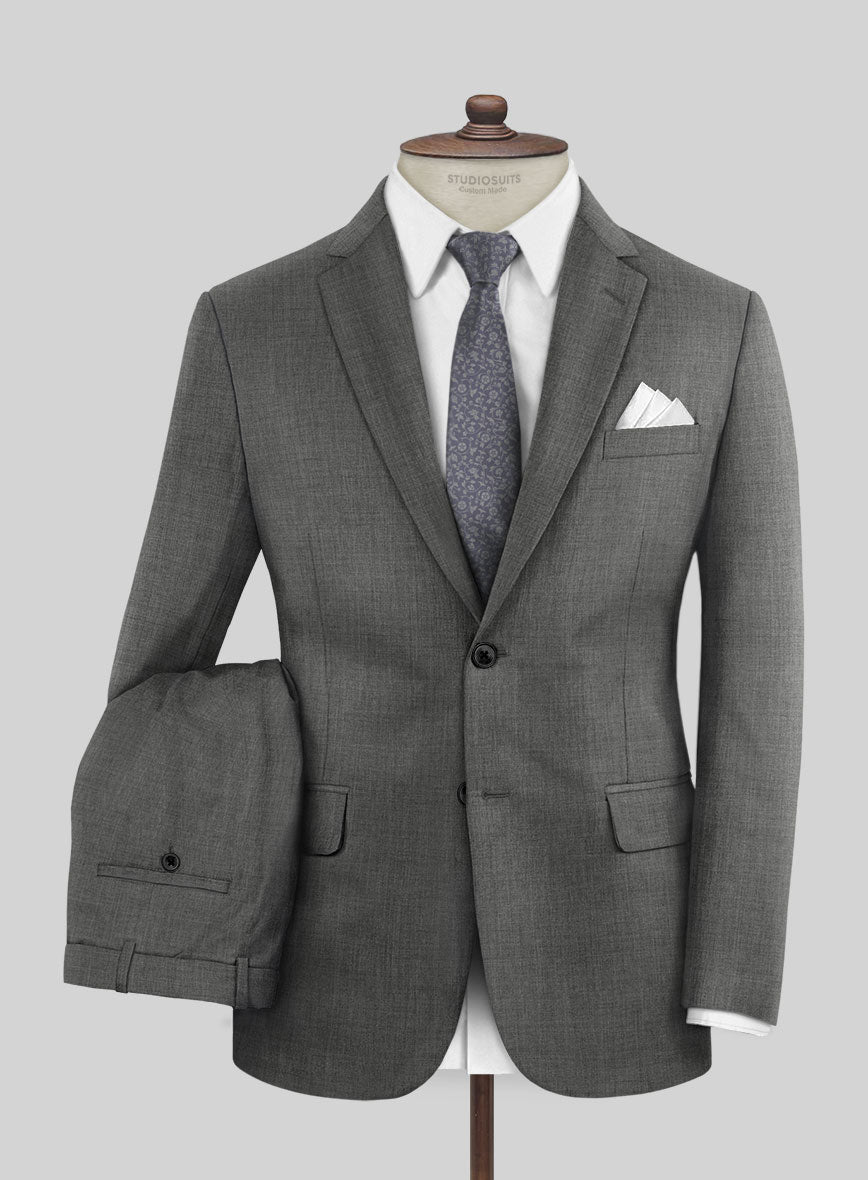 Marco Stretch Worsted Gray Wool Suit – StudioSuits