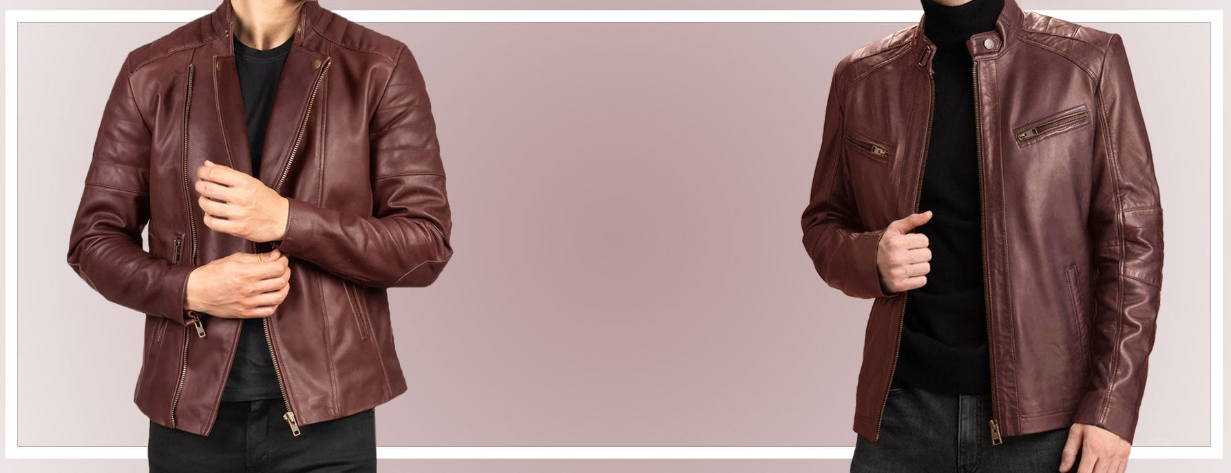 Maroon Leather Jacket | Burgundy Leather Jacket – StudioSuits