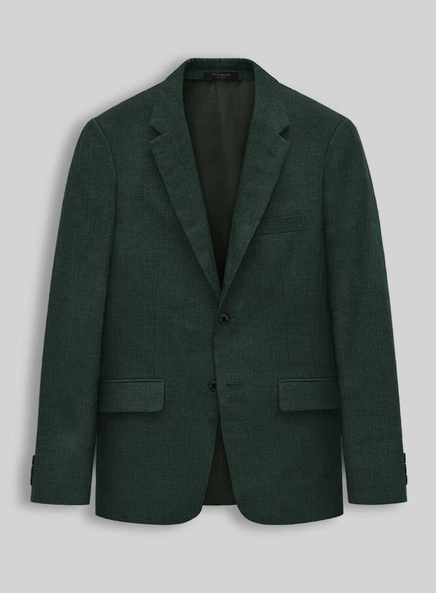 Martini Green Pure Linen Jacket – StudioSuits