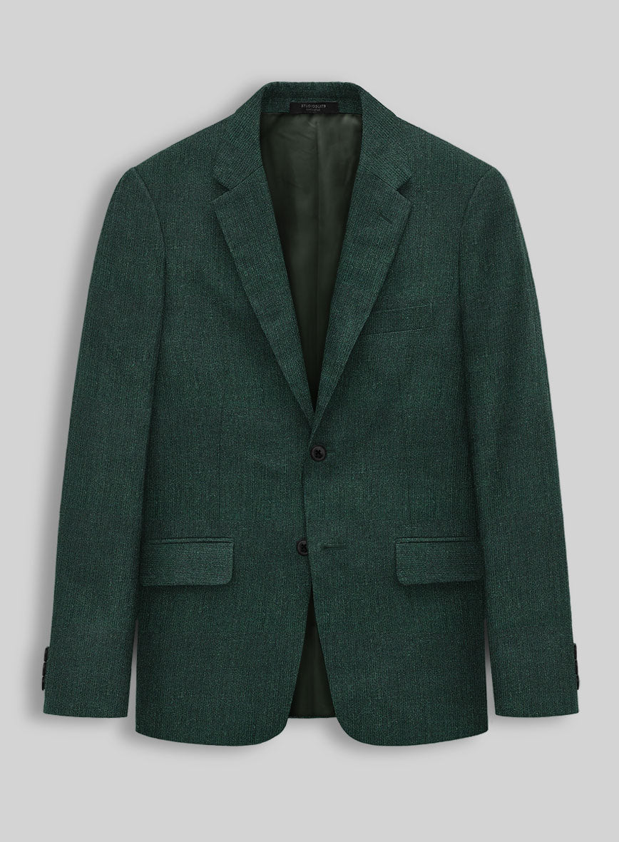 Martini Green Pure Linen Jacket – StudioSuits