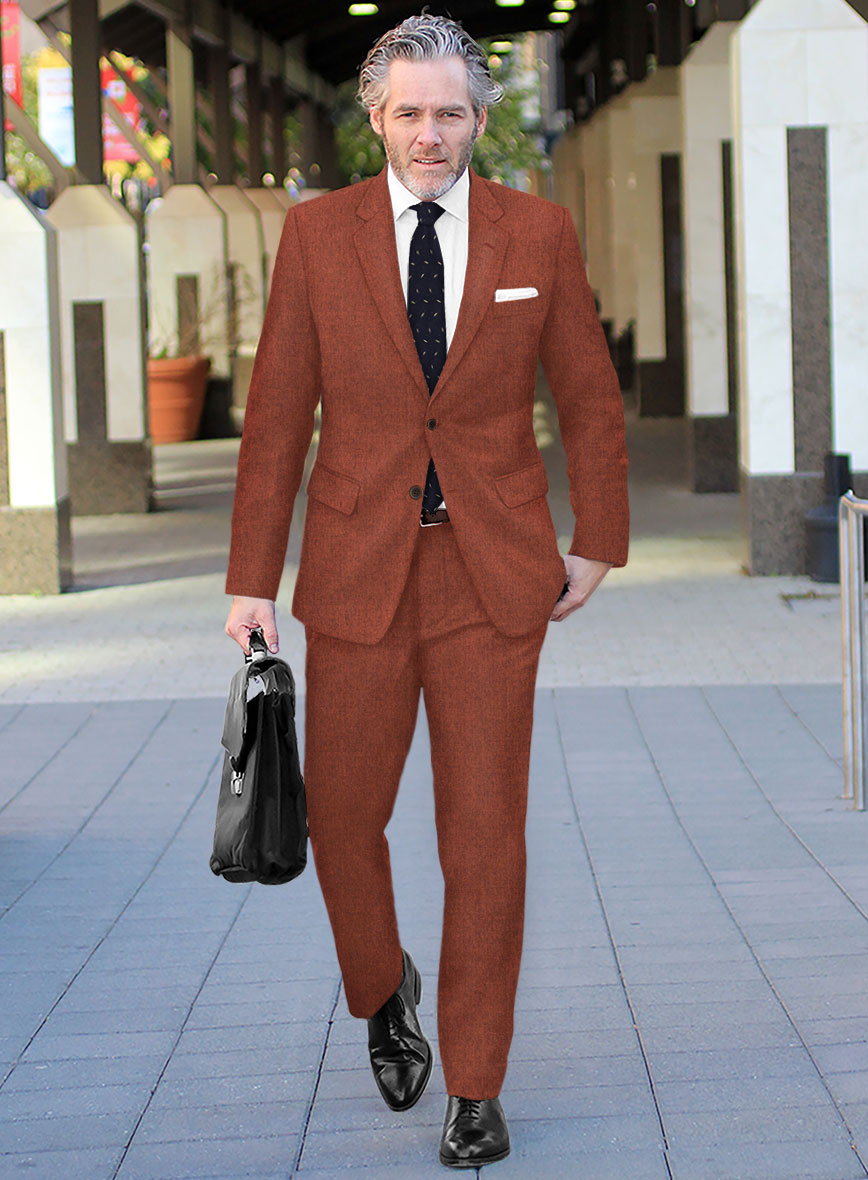 Melange Titan Rust Tweed Suit – StudioSuits