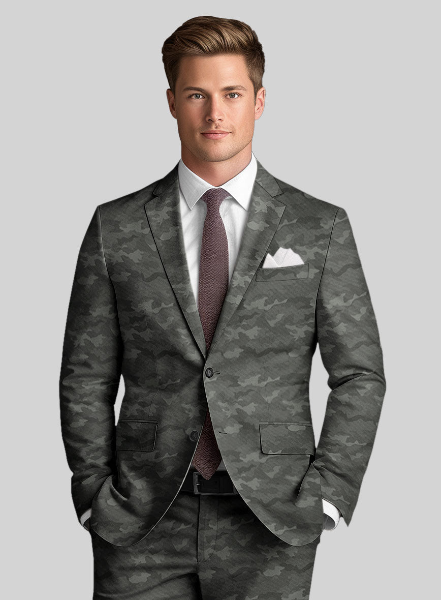 Modern Gray Camo Jacket – StudioSuits