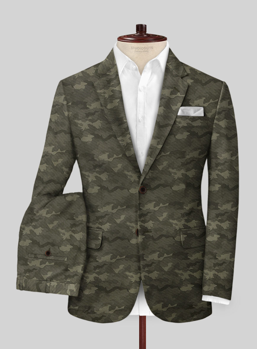 Modern Green Camo Suit – StudioSuits