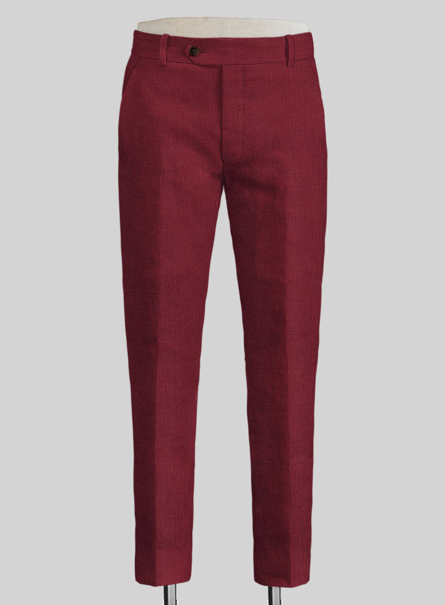 Moscow Maroon Linen Pants – StudioSuits