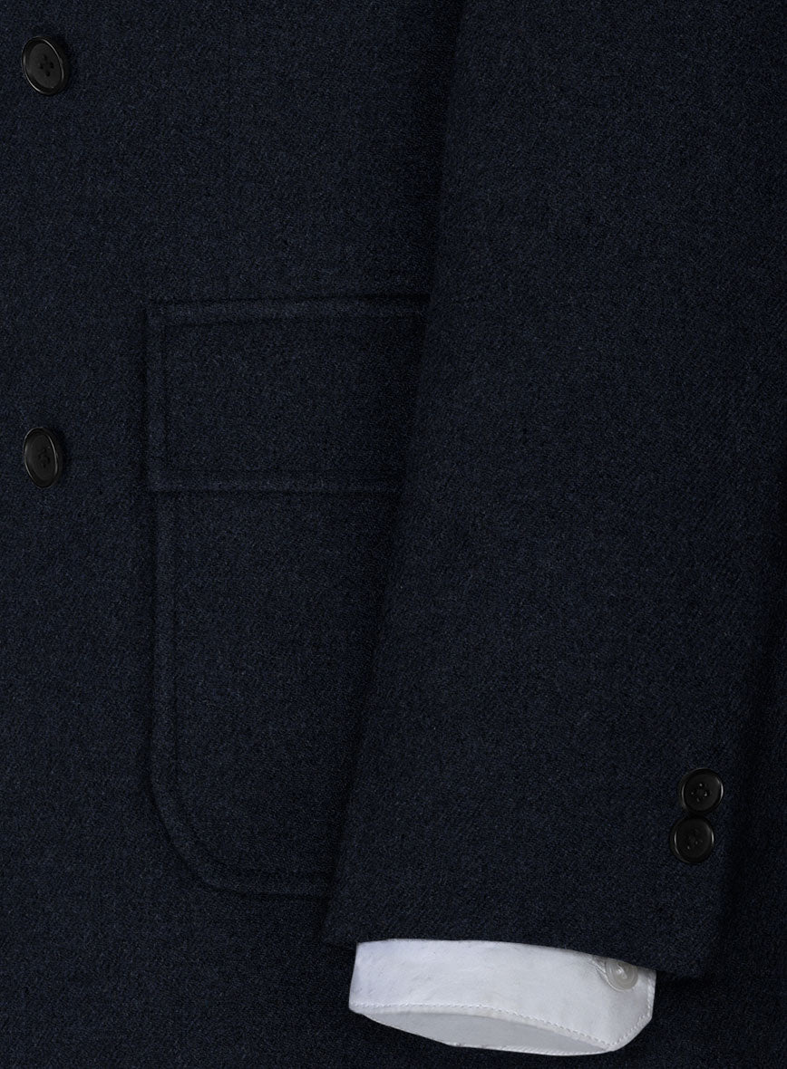 Musto Deep Blue Heavy Tweed Overcoat – StudioSuits
