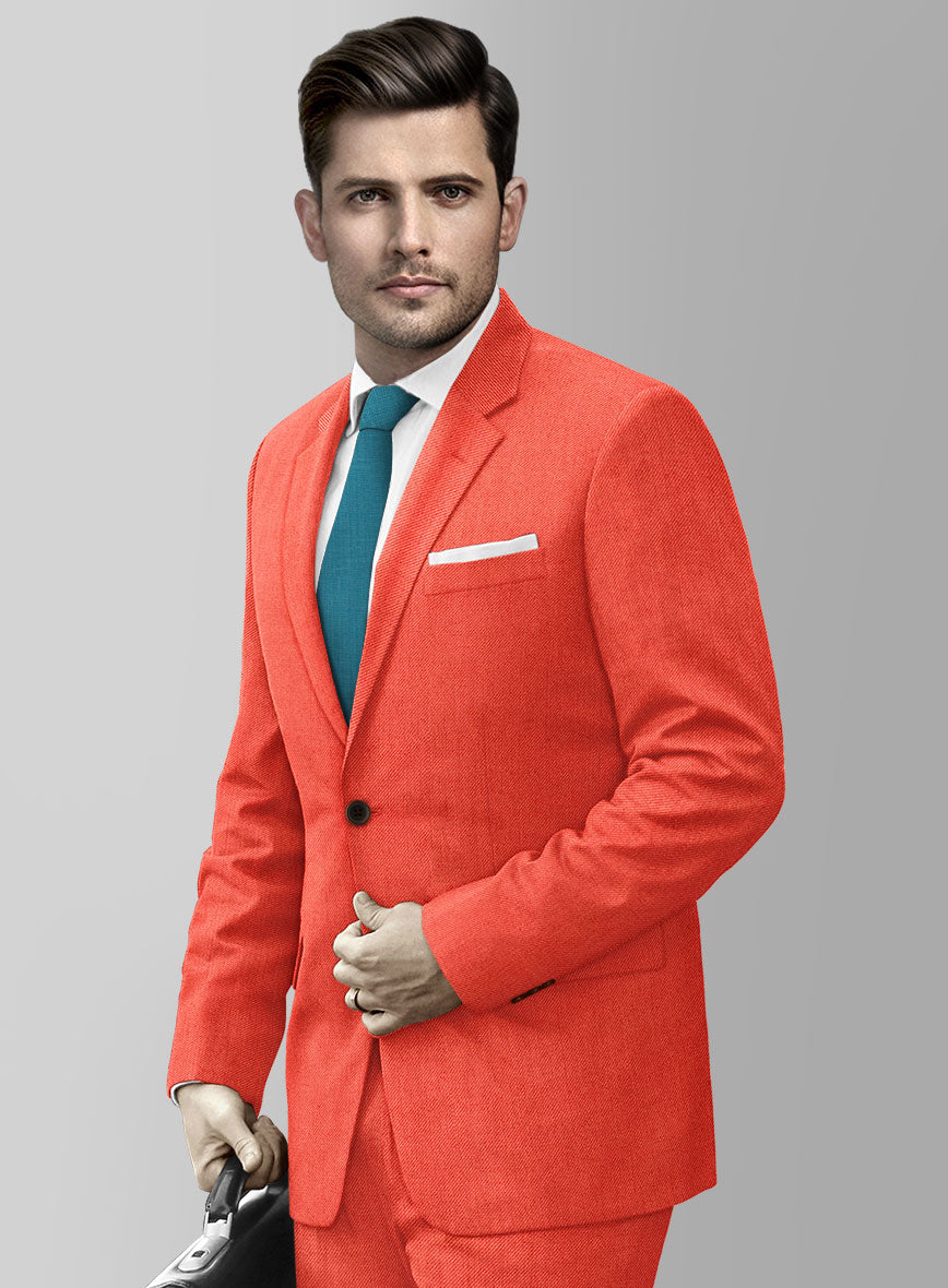 Muted Neon Orange Suit – StudioSuits