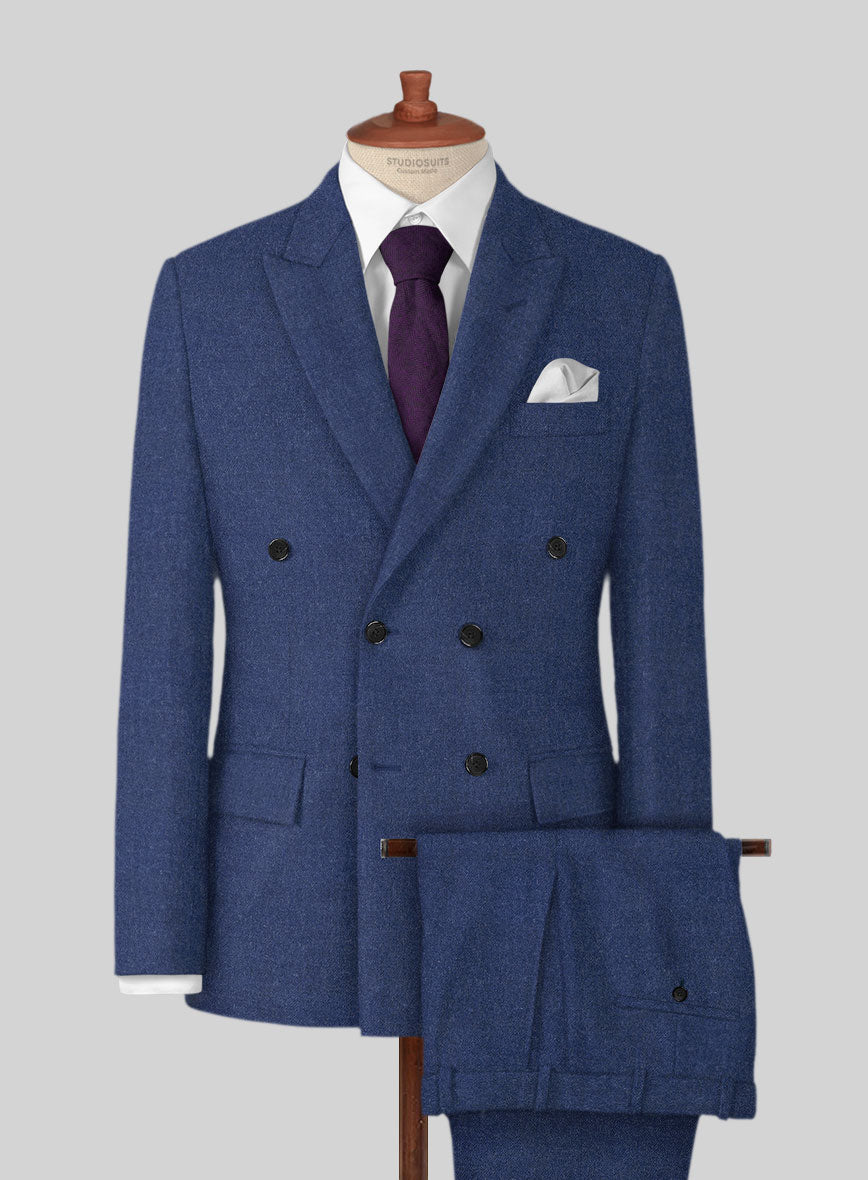 Naples Powder Blue Tweed Double Breasted Suit – StudioSuits