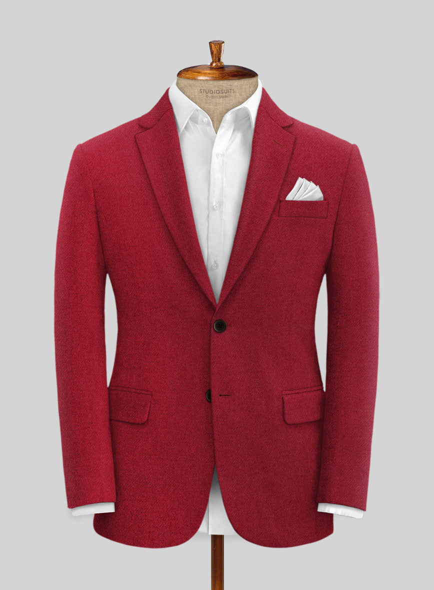 Naples Red Tweed Jacket – StudioSuits