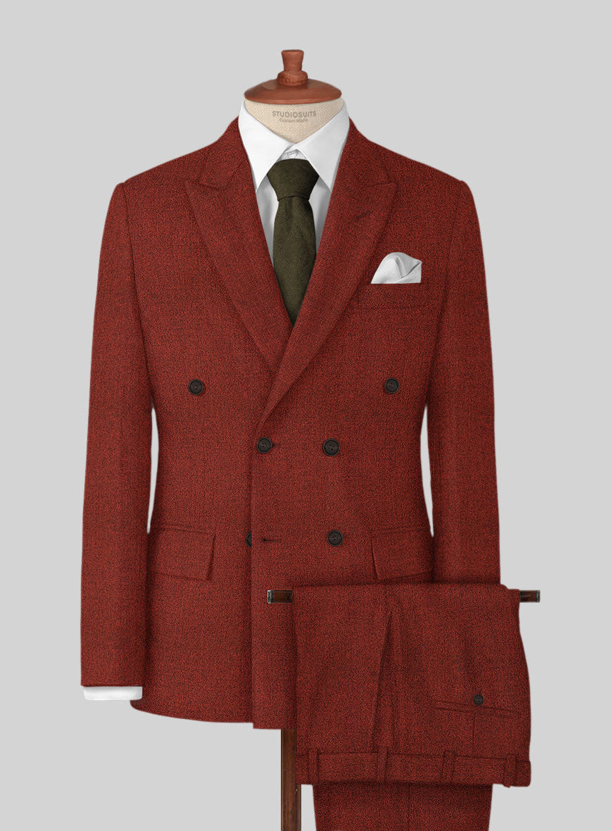 Naples Sundowner Rust Tweed Double Breasted Suit – StudioSuits