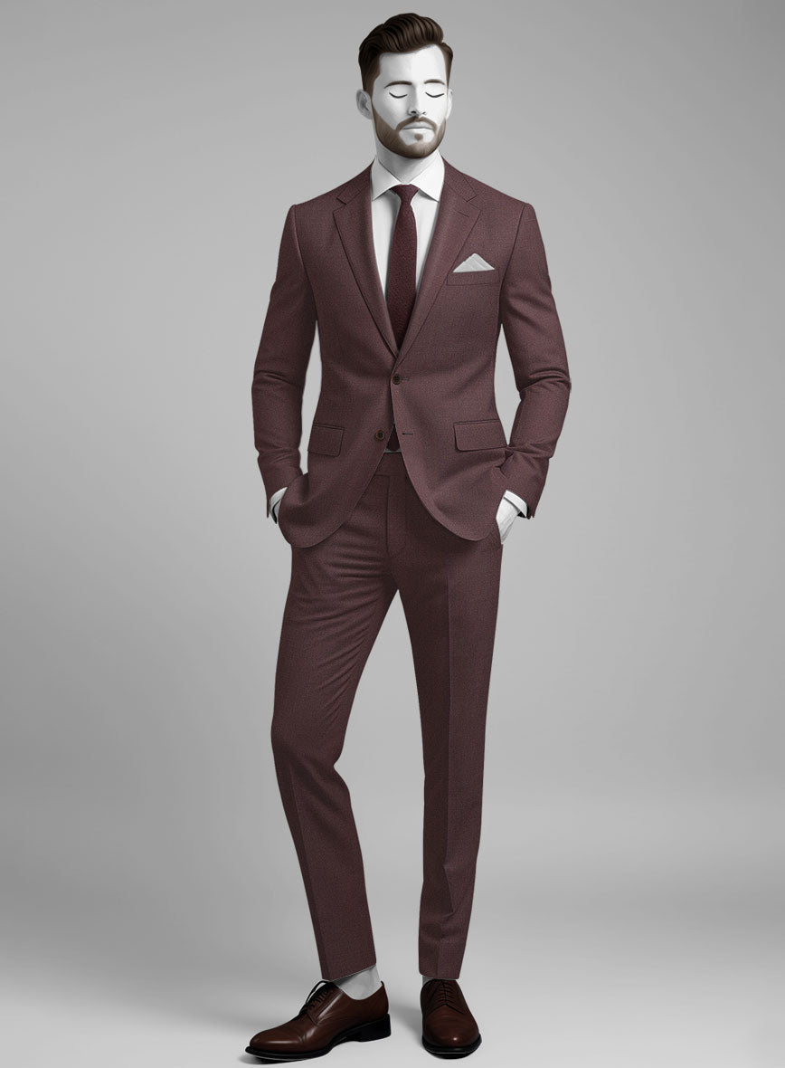 Napolean Dark Wine Wool Suit – StudioSuits