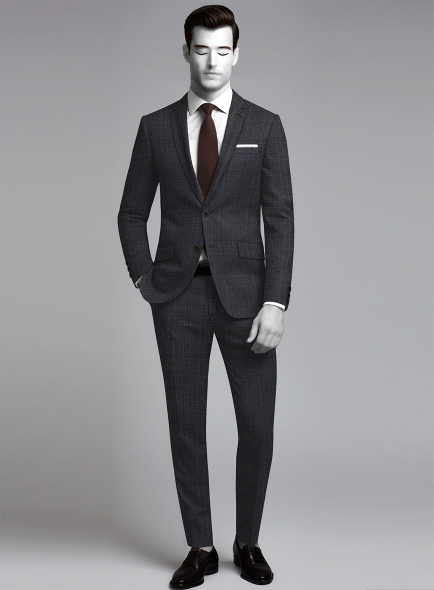 Napolean Gatsby's Charcoal Glen Wool Suit – StudioSuits