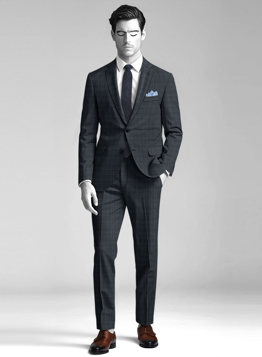 Napolean Gisde Glen Blue Wool Suit – StudioSuits