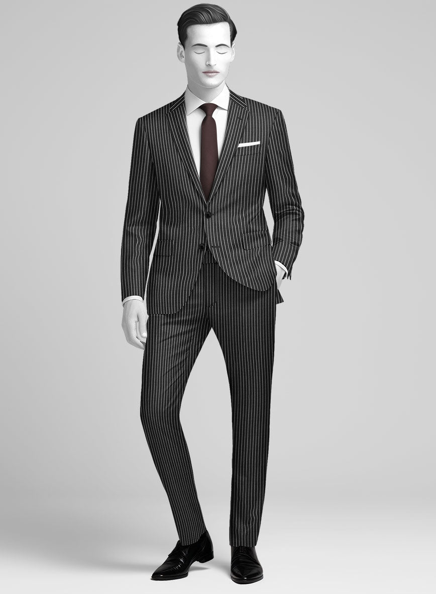 Napolean Isaura Stripe Gray Wool Suit – StudioSuits