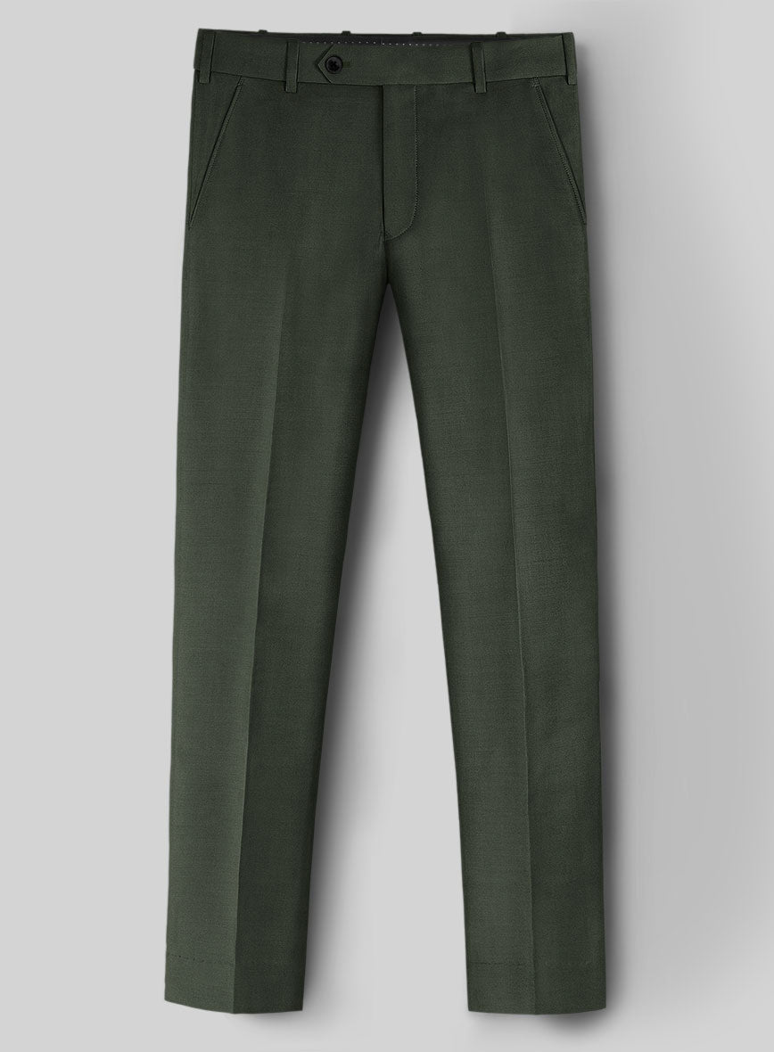 Napolean Military Green Wool Pants – StudioSuits