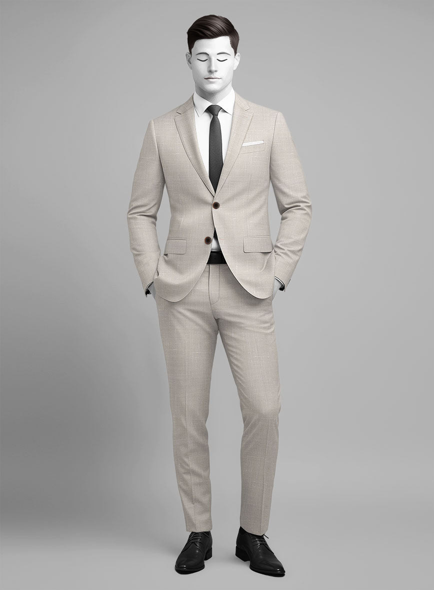 Napolean Ricci Muted Beige Wool Suit – StudioSuits