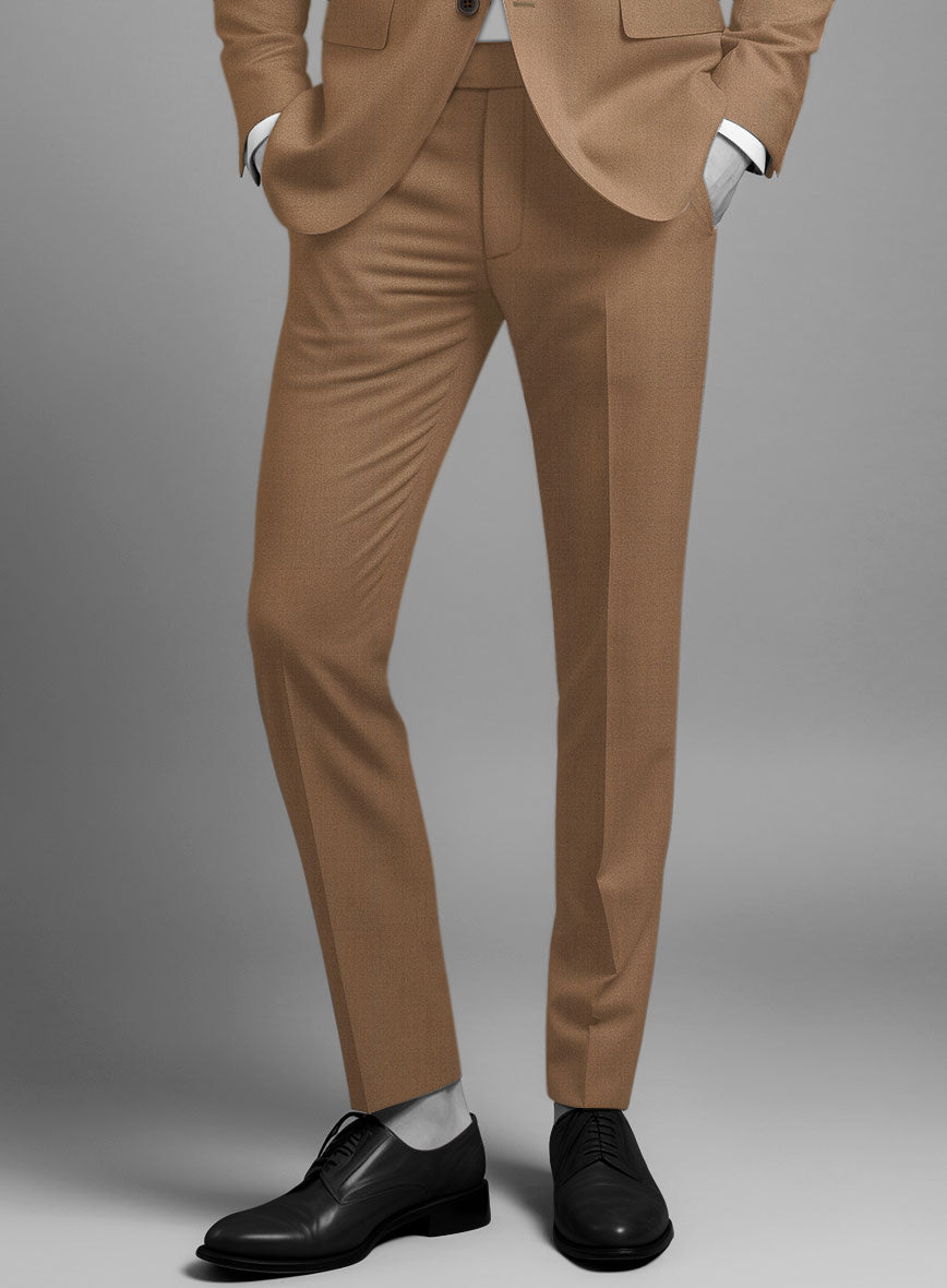 Napolean Caramel Brown Wool Suit – StudioSuits