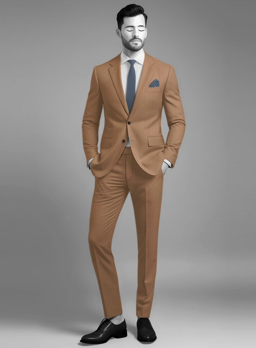 Napolean Caramel Brown Wool Suit – StudioSuits
