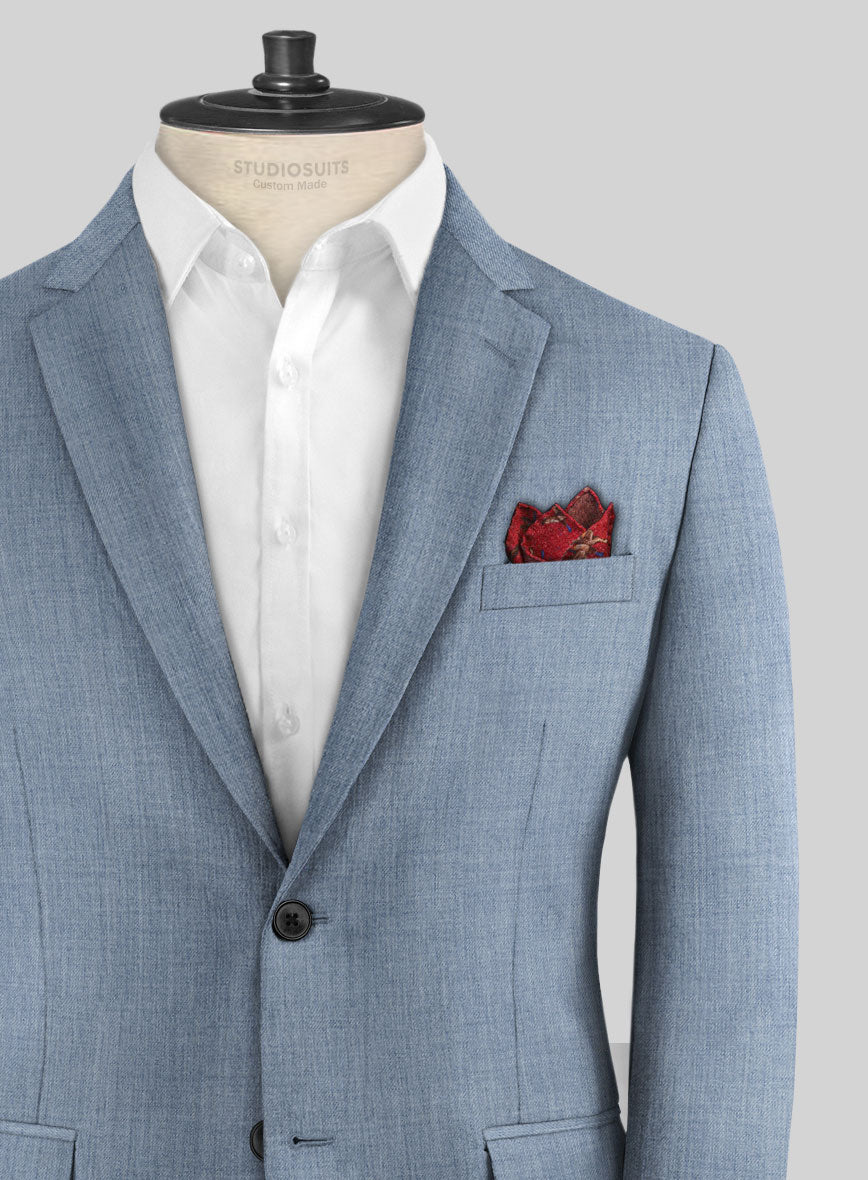 Napolean Stretch Light Blue Wool Jacket – StudioSuits