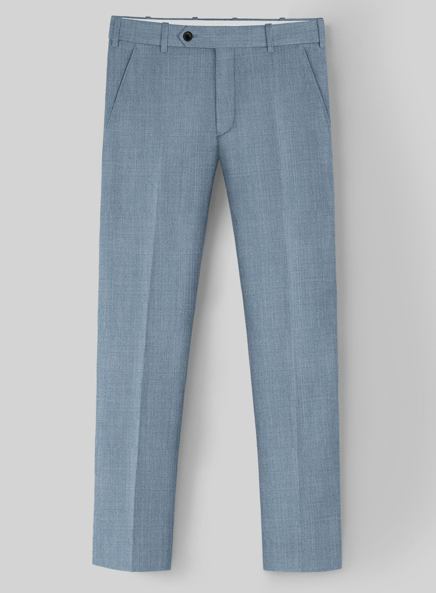 Napolean Stretch Light Blue Wool Pants – StudioSuits
