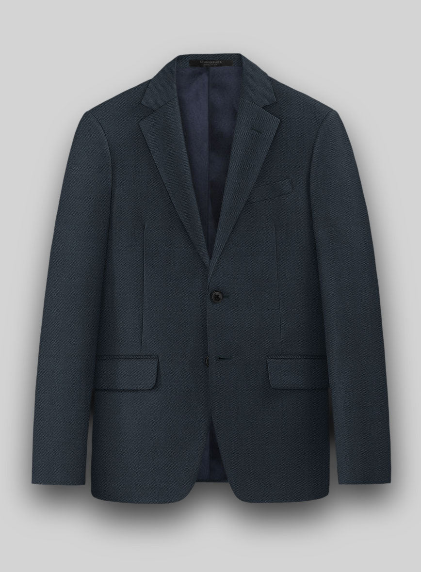 Napolean Stretch Sailor Blue Wool Jacket – StudioSuits