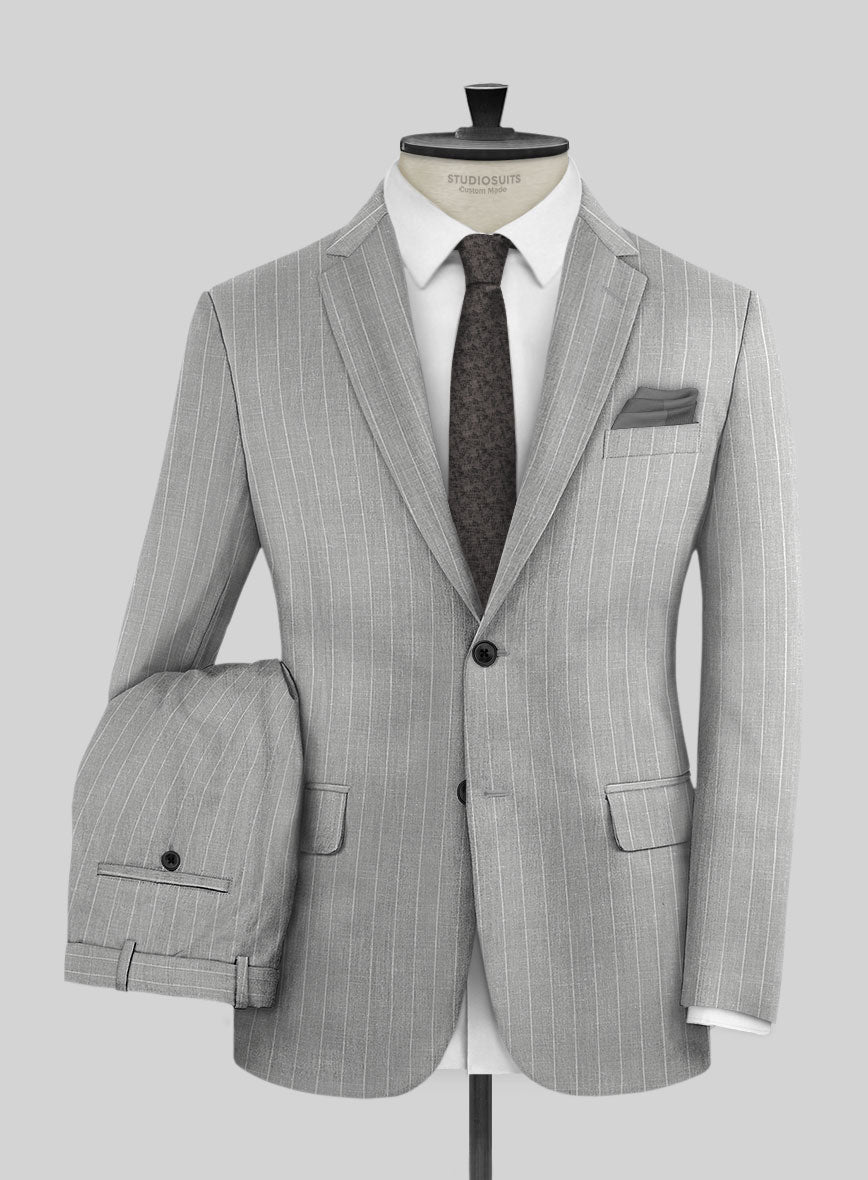Napolean Genova Stripe Gray Wool Suit – StudioSuits