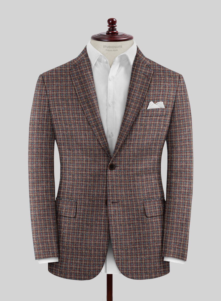 Noble Gabriela Check Wool Silk Linen Jacket – StudioSuits