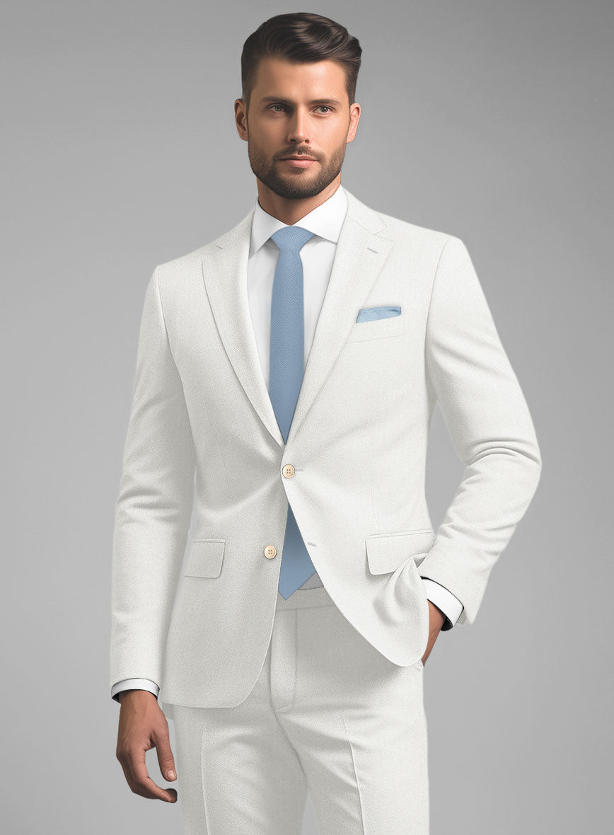 Noble Ivory Wool Silk Linen Jacket – StudioSuits