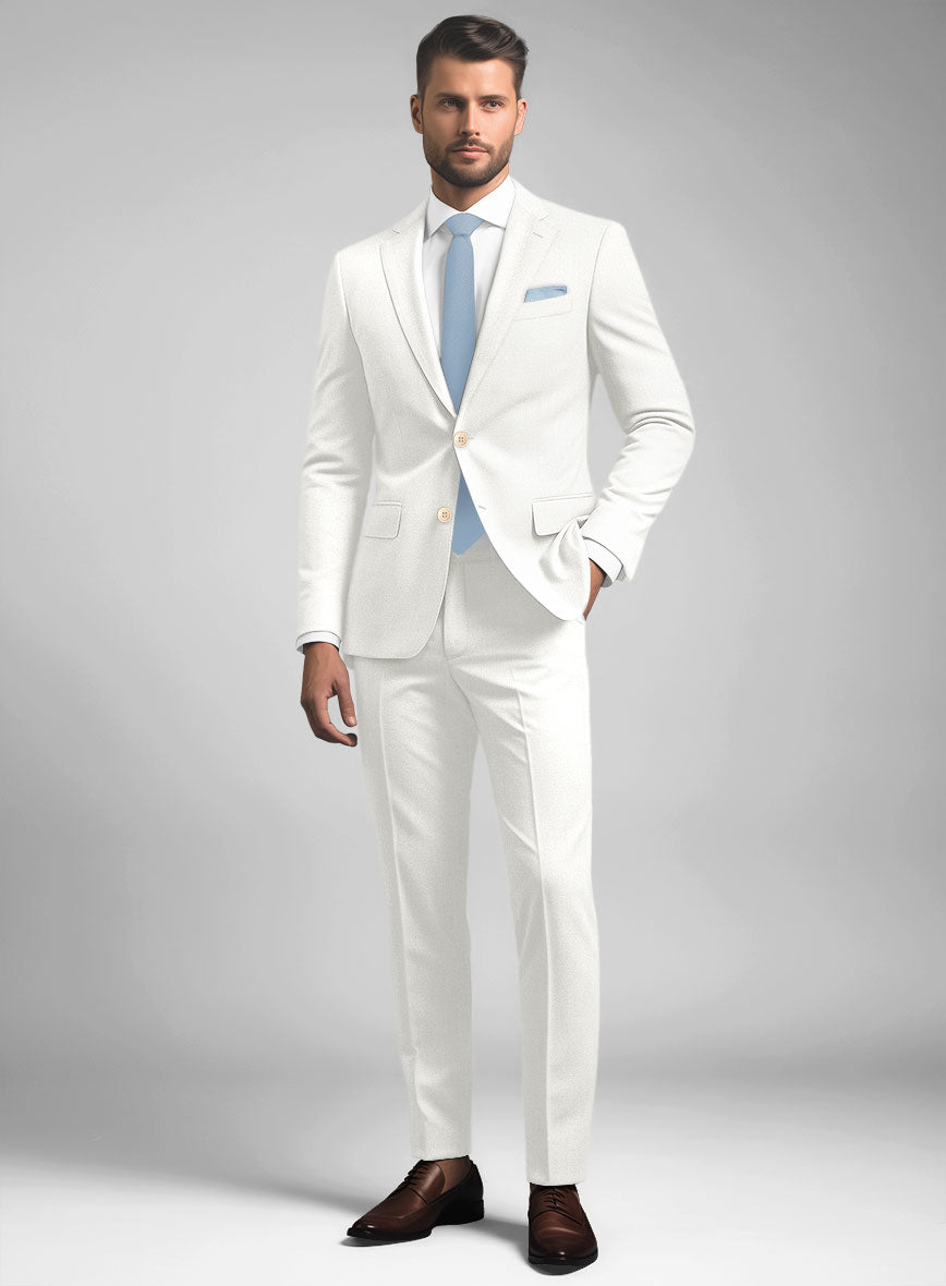 Noble Ivory Wool Silk Linen Suit – StudioSuits