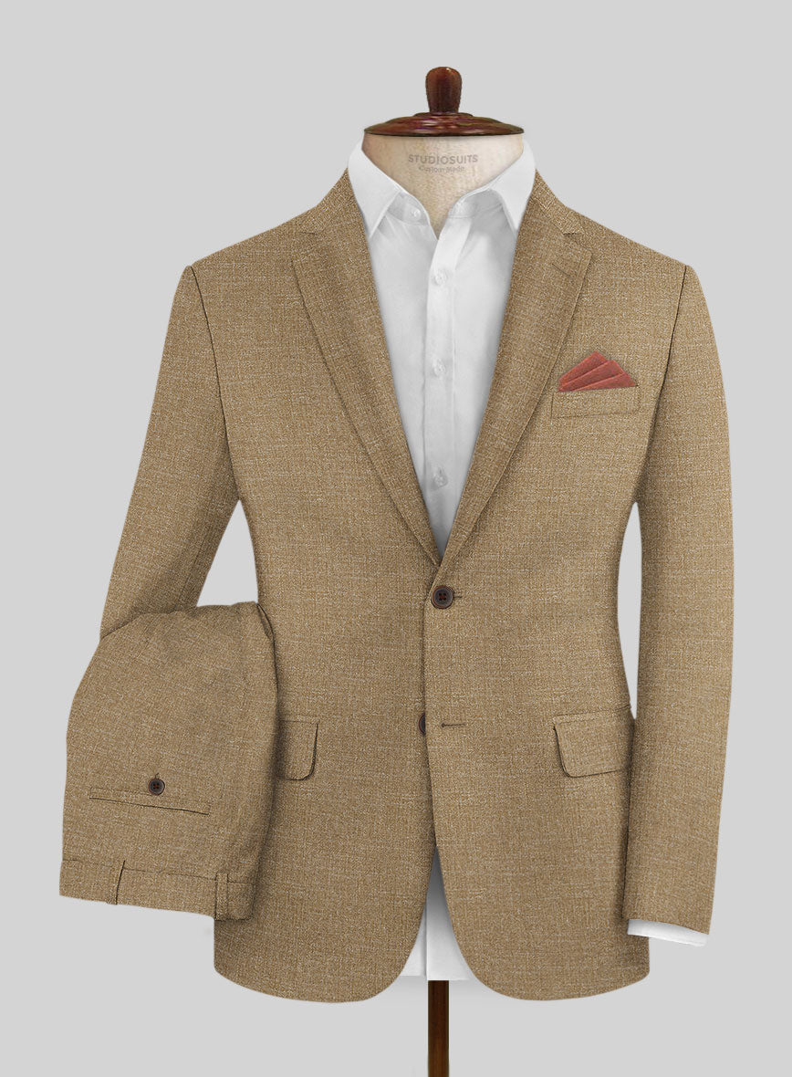 Noble Maple Khaki Wool Silk Linen Suit – StudioSuits
