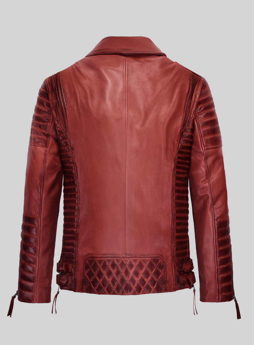 Outlaw Burnt Red Leather Jacket – StudioSuits