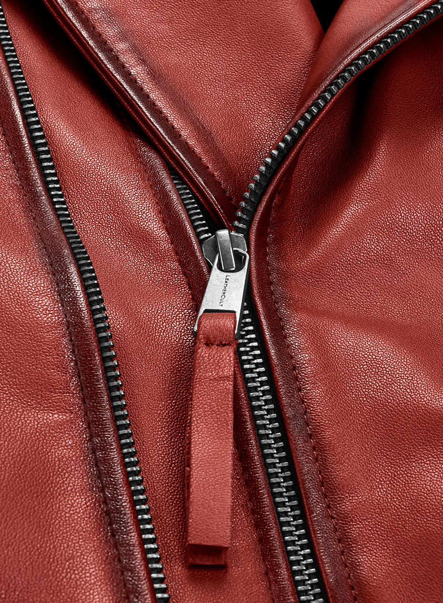 Outlaw Burnt Red Leather Jacket – StudioSuits