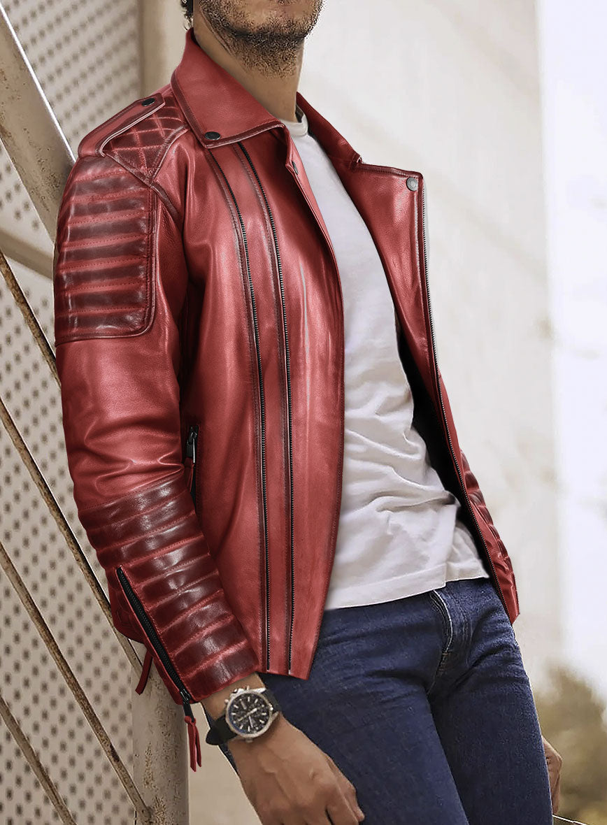 Outlaw Burnt Red Leather Jacket – StudioSuits