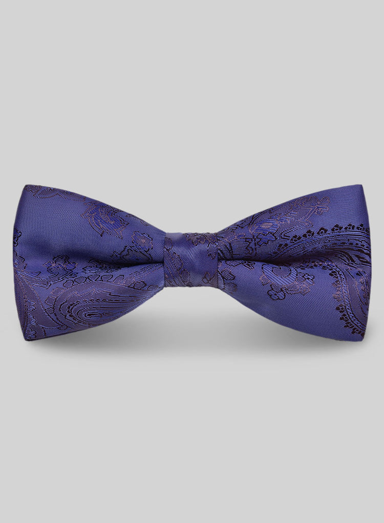 Paisley Ink Blue Satin Tie – StudioSuits