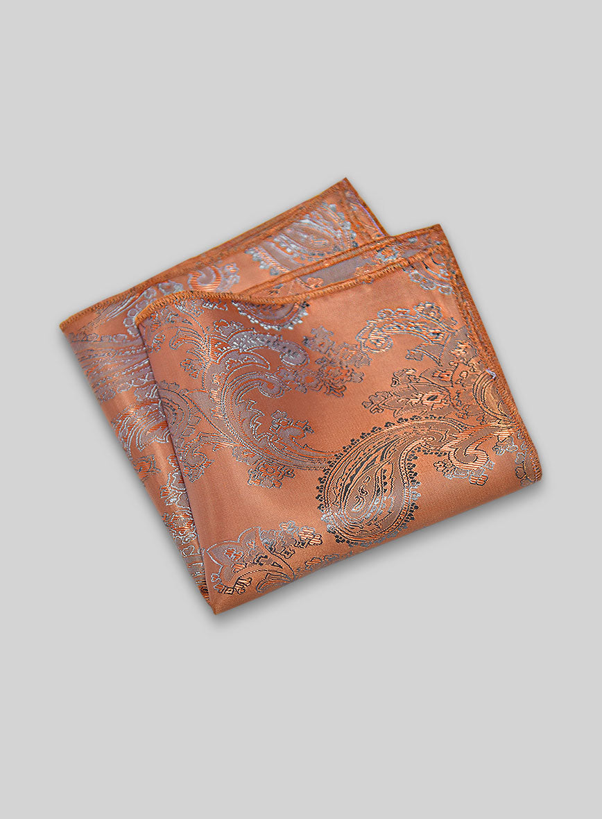 Paisley Pocket Square -Copper – StudioSuits