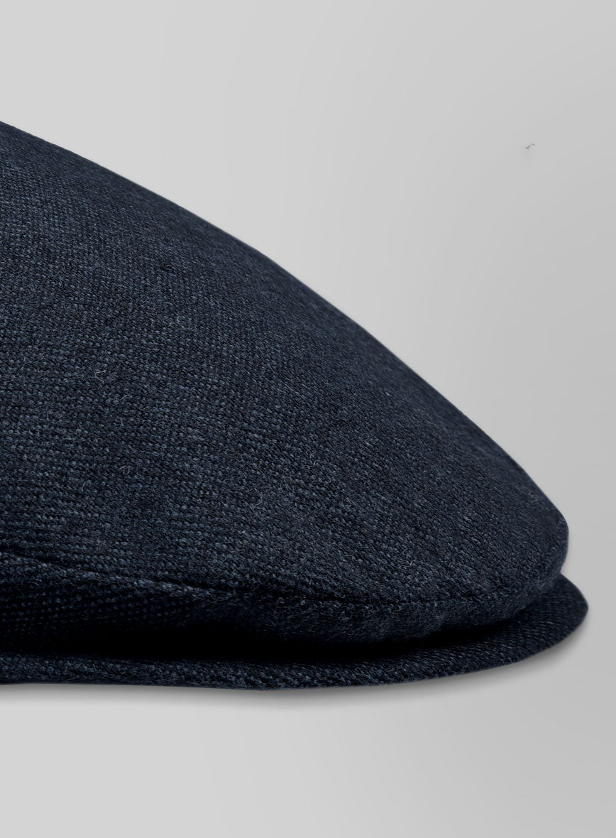 Playman Blue Denim Tweed Flat Cap – StudioSuits
