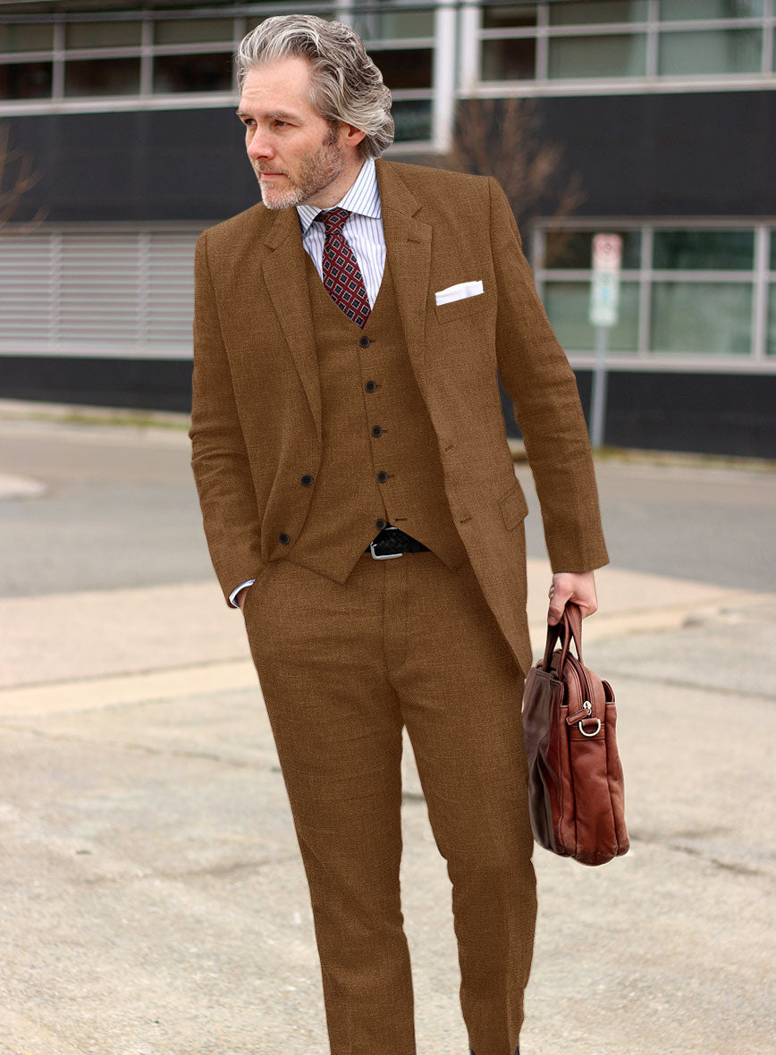 Italian Prato Rust Linen Suit – StudioSuits