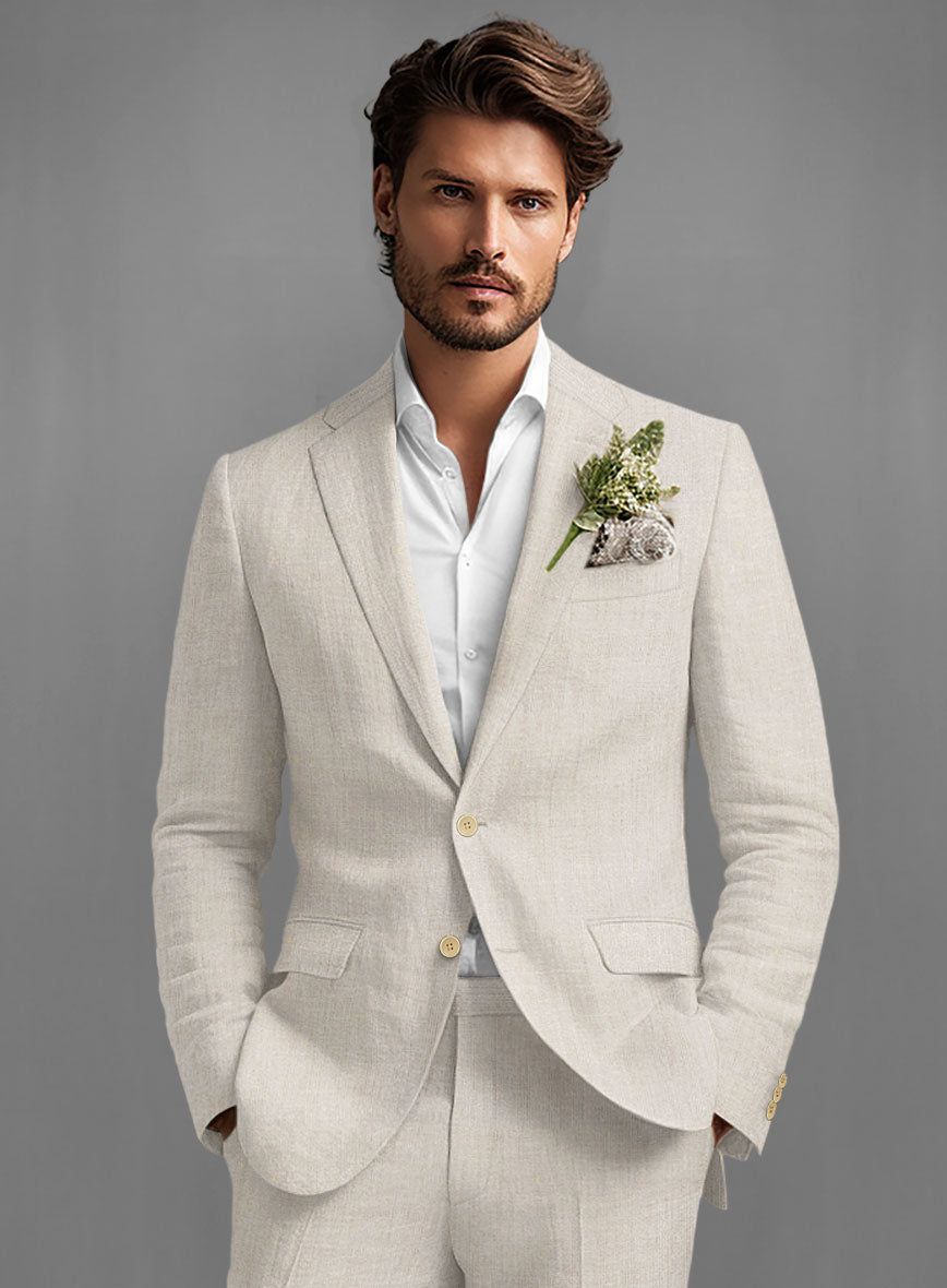 Pure Barn Beige Linen Jacket – StudioSuits