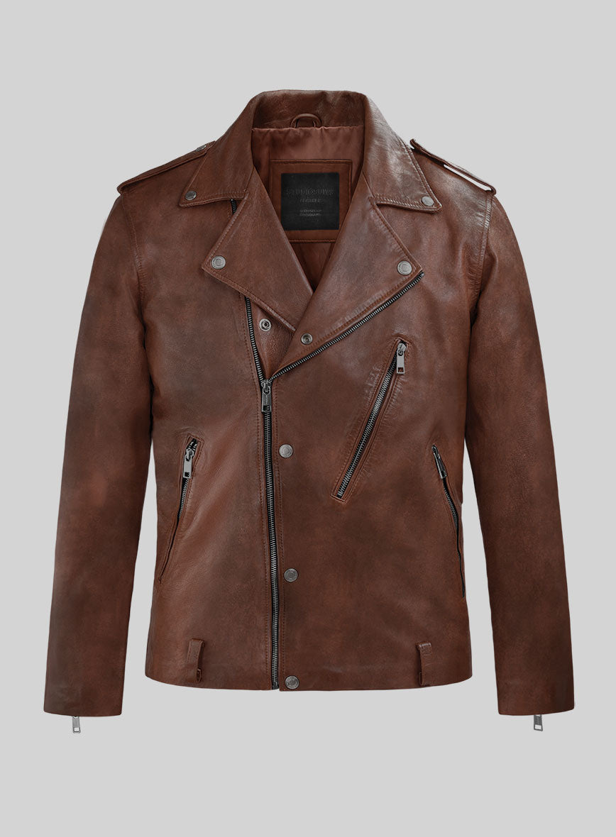 Revolt Spanish Brown Biker Leather Jacket – StudioSuits