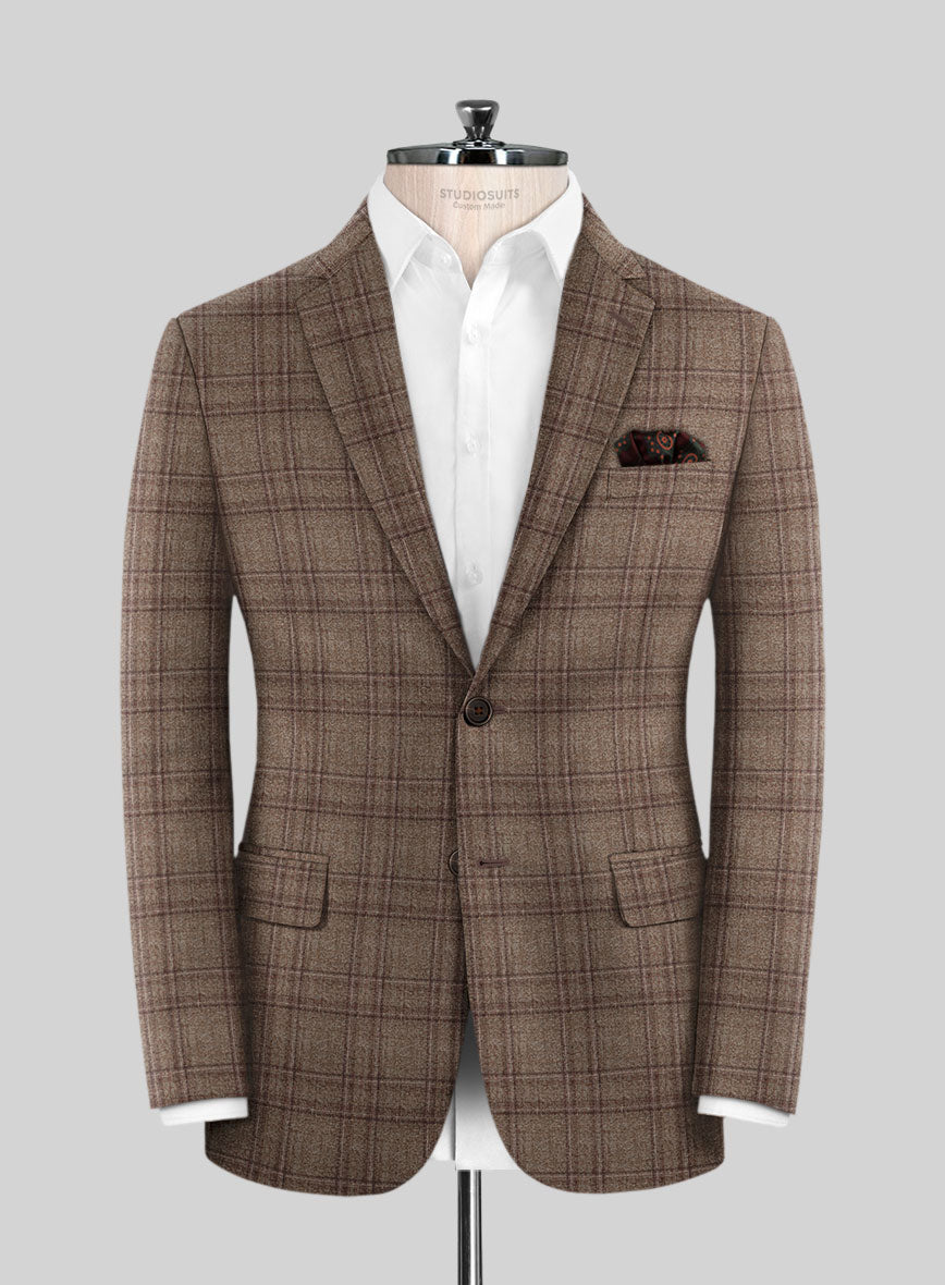Scabal Amber Brown Wool Jacket – StudioSuits